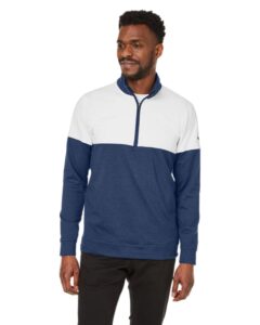 puma golf 2020 men's cloudspun 1/4 zip, peacoat white, large