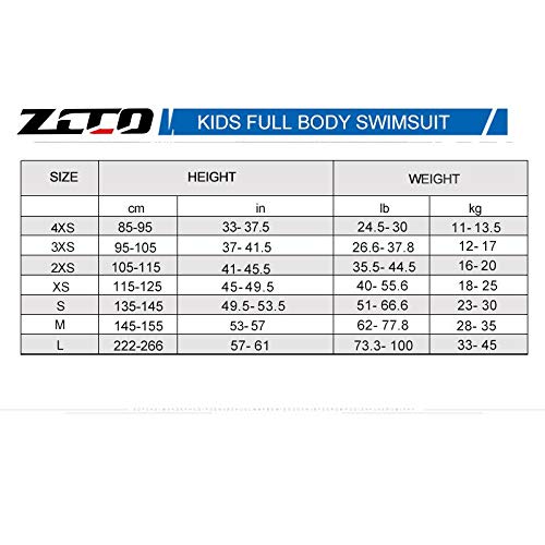 ZCCO Kids Swimsuit, Boys and Girls Full Sunsuit, UPF50+ Rash guard Wetsuit, Swimwear