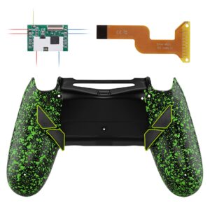 extremerate textured green dawn programable remap kit for ps4 controller with upgrade board & redesigned back shell & 4 back buttons - compatible with jdm-040/050/055 - controller not included