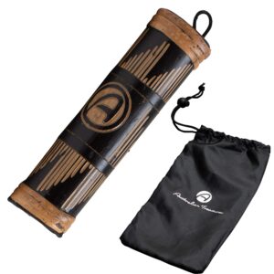 australian treasures - rainstick 20cm carved including nylon bag