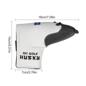 Golf Putter Headcover Blade Leather Cute Husky Animal Replacement Covers