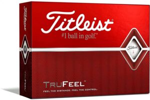 titleist trufeel golf ball, white, (one dozen)