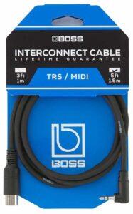 boss bmidi-5-35 type a 3.5mm trs to male 5-pin din midi cable - 5 foot