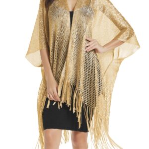 Rheane Gold Kimono Shawls and Wraps