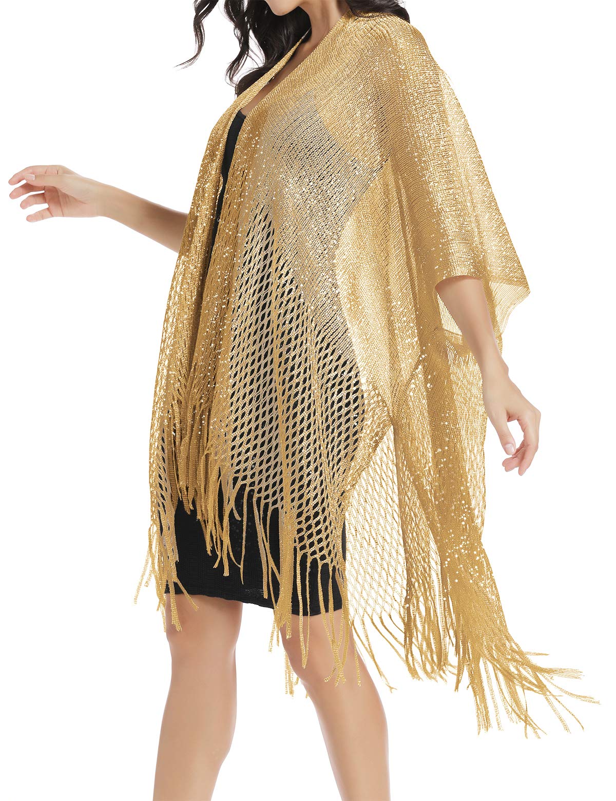 Rheane Gold Kimono Shawls and Wraps