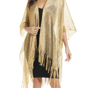 Rheane Gold Kimono Shawls and Wraps