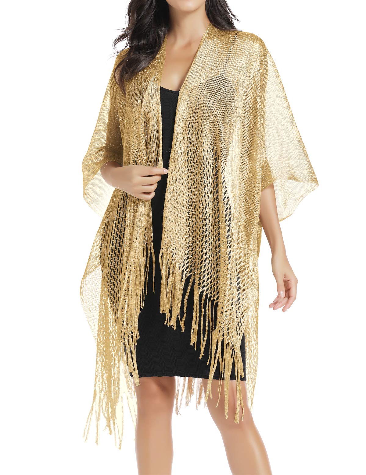 Rheane Gold Kimono Shawls and Wraps