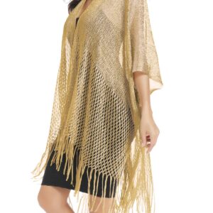 Rheane Gold Kimono Shawls and Wraps