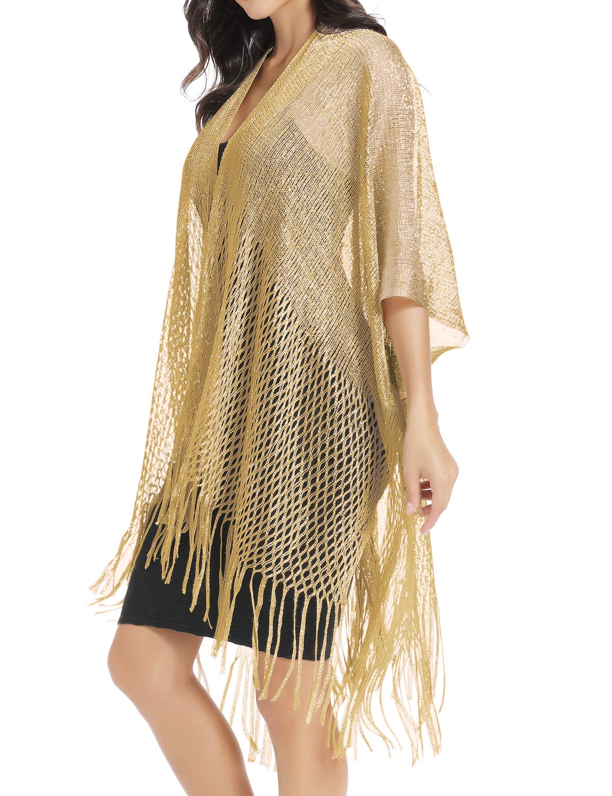 Rheane Gold Kimono Shawls and Wraps