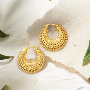 Ross-Simons Italian Embellished Hoop Earrings