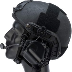 Evike x Earmor M32H MOD3 Tactical Communication Hearing Protector for ARC Fast MT Headpros (Color Black)