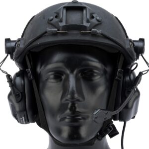 Evike x Earmor M32H MOD3 Tactical Communication Hearing Protector for ARC Fast MT Headpros (Color Black)