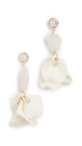 shashi women's orchid earrings, white, one size