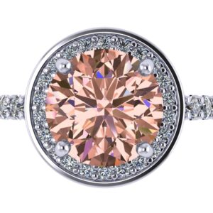 NANA Jewels 2ct Pure Brilliance Zirconia Halo Engagement Ring-Round Cut-Morganite-6