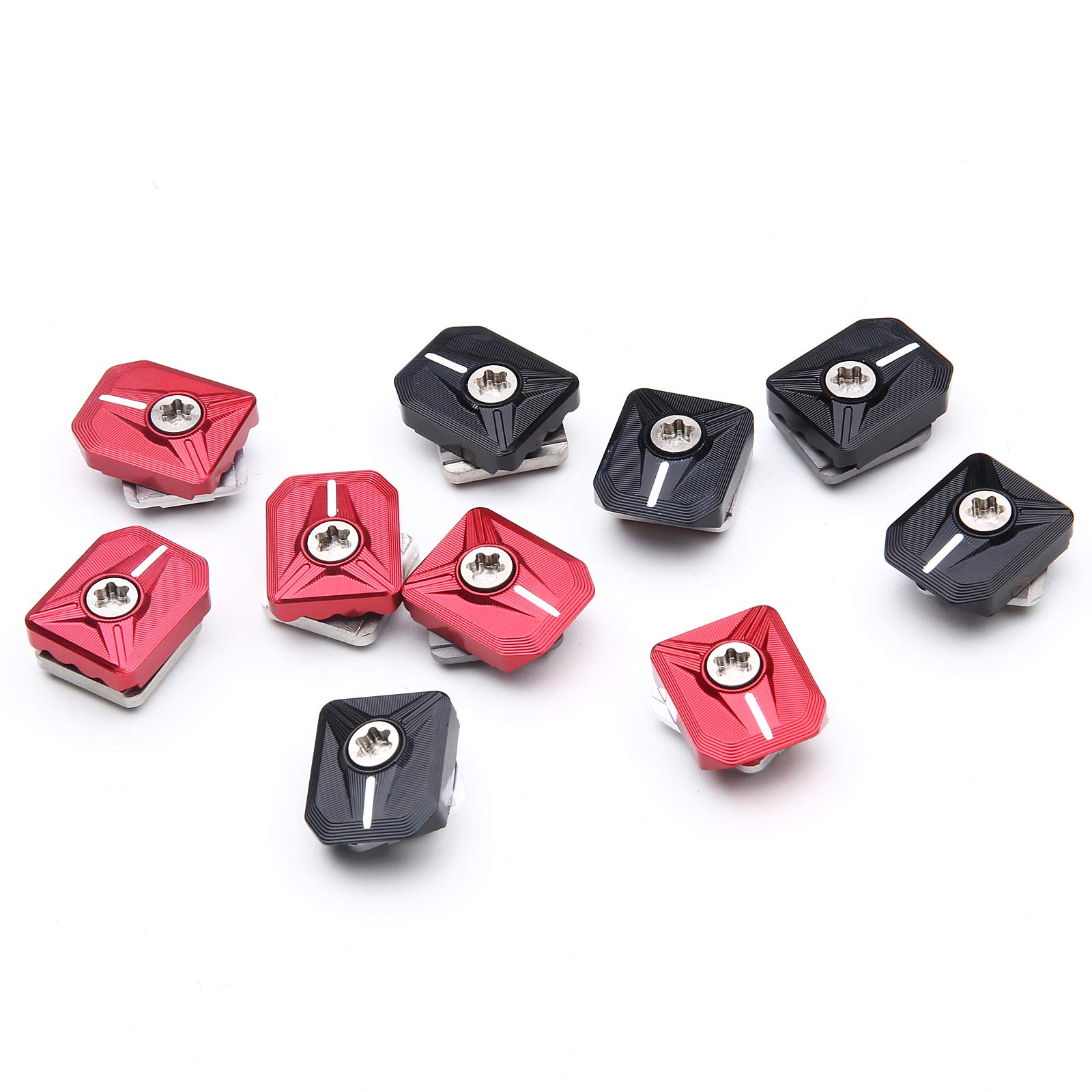 SHABIER One Piece 5g 7g 9g 11g 13g Red/Black Optional Golf Slide Movable Weights for Taylormade M1 M2 Driver (1X 9g Black Weight)