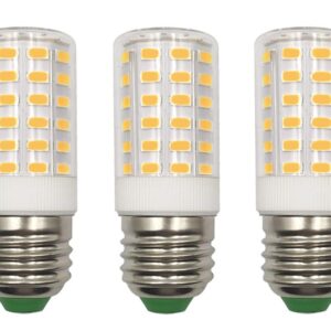 E26 LED Light Bulbs 10W (100W Halogen Equivalent) E26/E27 Medium Socket Base Warm White 3000K LED Corn Light for Ceiling Fan Chandelier Pendant Light,66 LED 5730 SMD,Not Dimmable,Pack of 3