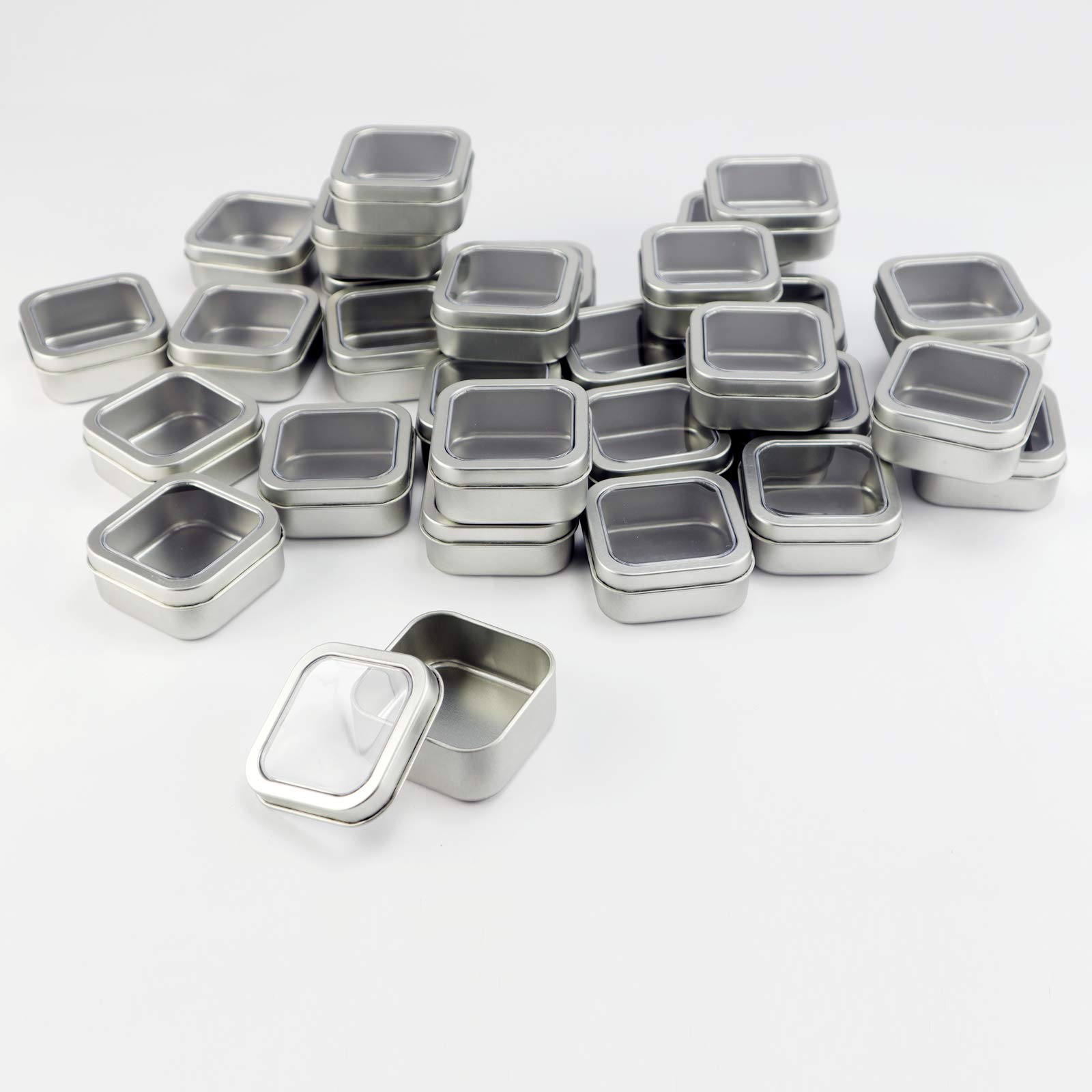 Square Metal Tins with Window Lids by Celebrate It, 30ct.