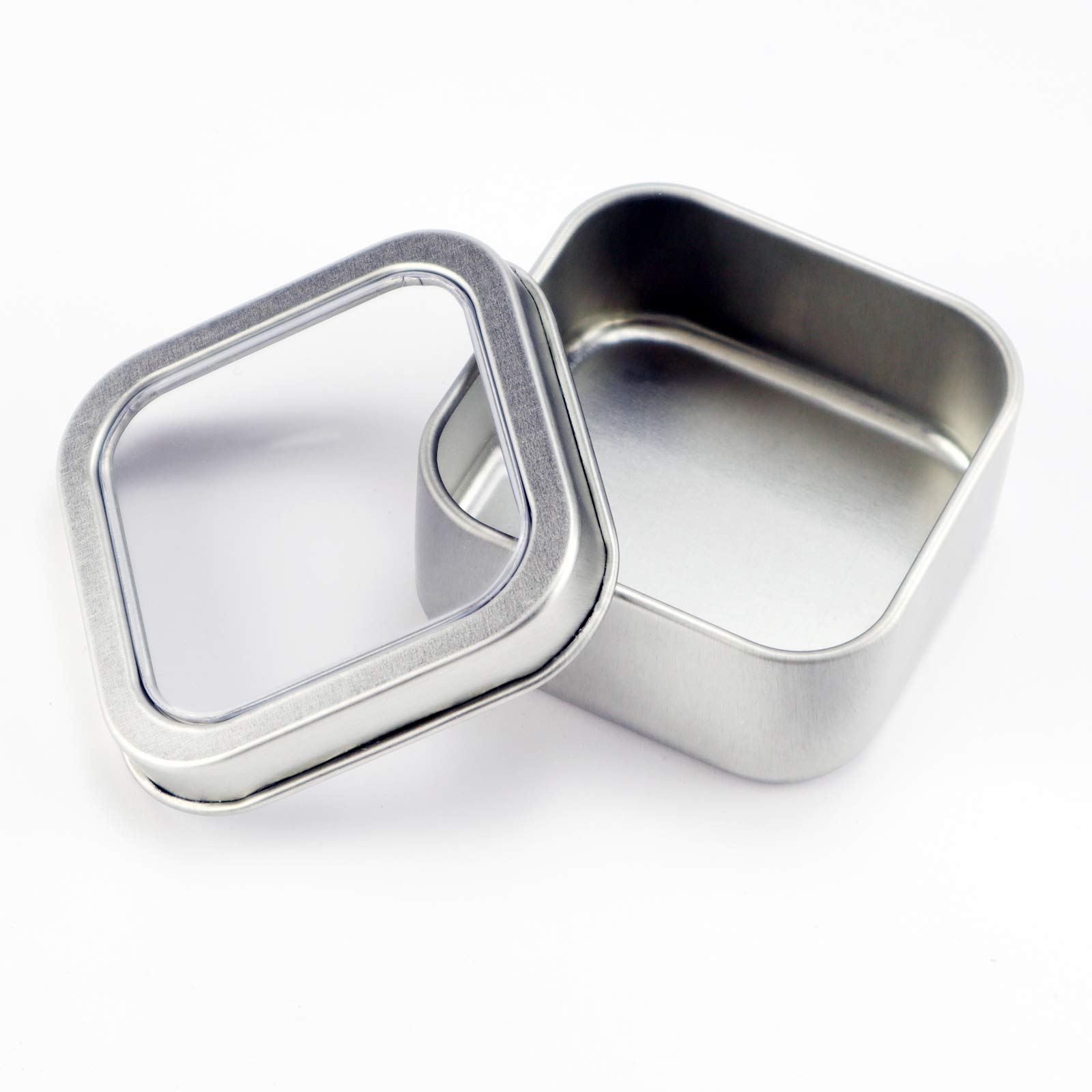 Square Metal Tins with Window Lids by Celebrate It, 30ct.