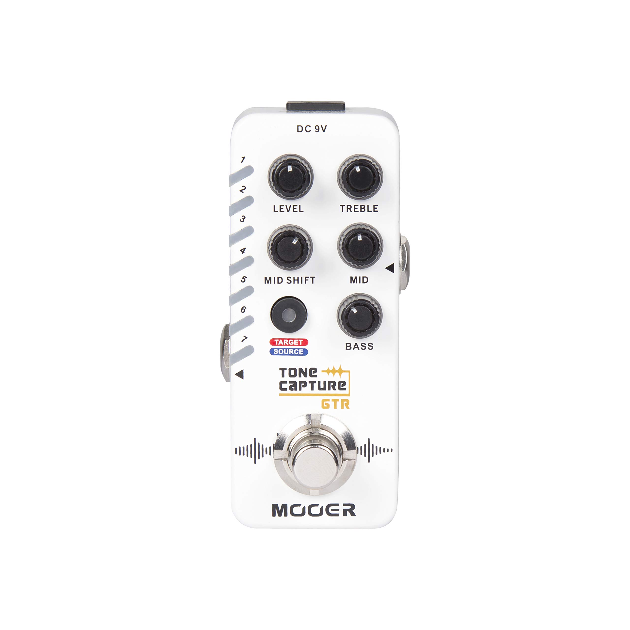 MOOER Tone Capture GTR Guitar Pedal Capturing Target Guitar’s Tone, with EQ Adjustment, 7 Preset Slots, Ture Bypass/Buffer Bypass