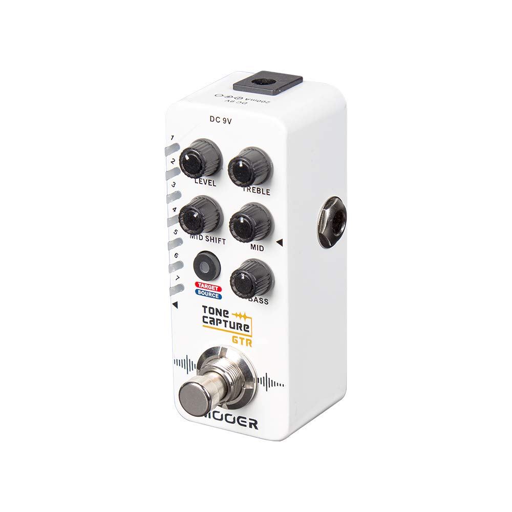 MOOER Tone Capture GTR Guitar Pedal Capturing Target Guitar’s Tone, with EQ Adjustment, 7 Preset Slots, Ture Bypass/Buffer Bypass