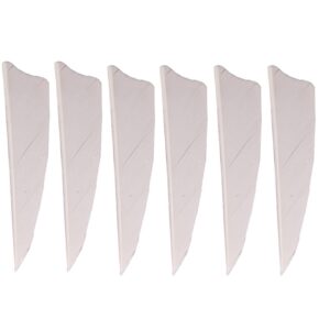 sharrow 100pcs archery fletching 3inch hunting turkey feather shield arrow vanes flethes for target shooting (white)