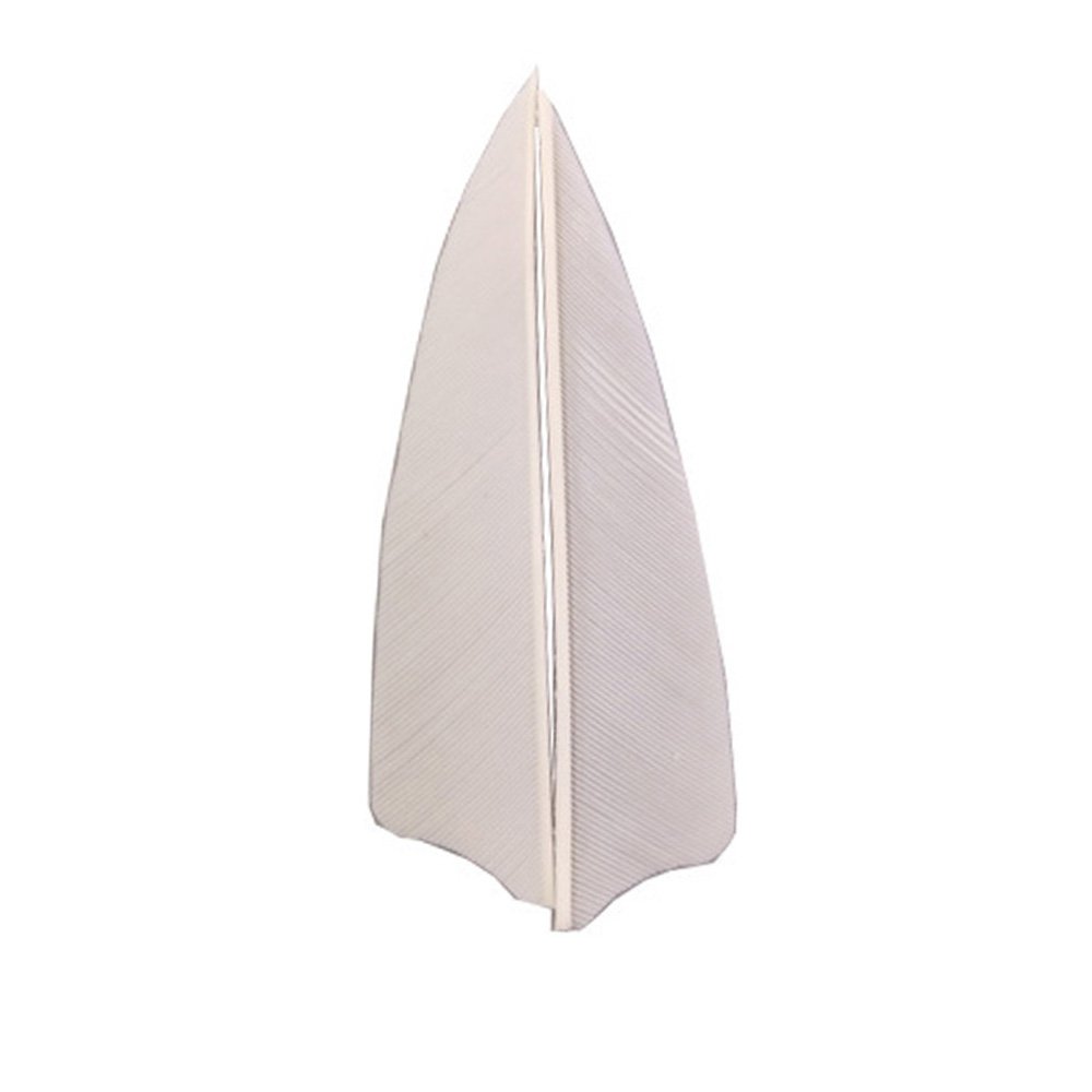 SHARROW 100pcs Archery Fletching 3Inch Hunting Turkey Feather Shield Arrow Vanes Flethes for Target Shooting (White)