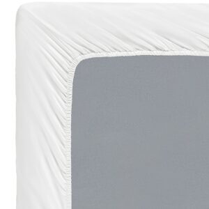 ELINEN 100% Supima Cotton Sheets 600 Thread Count,Bed Sheet Set King Size Sheets 4 Pieces,Soft & Silk Sateen Weave, Fits Mattress Up to 18",Deep Pocket, Breathable & Fade Resistant(White,King)