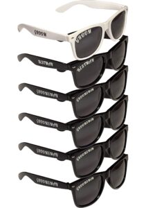 6-pack polarized bachelor party/wedding sunglasses gifts props supplies groom groomsman best man