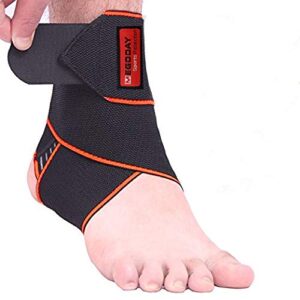 MEGODAY Ankle Brace for Men & Women,Adjustable Compression Ankle Support Wrap,Antiskid Ankle Strap,One Size