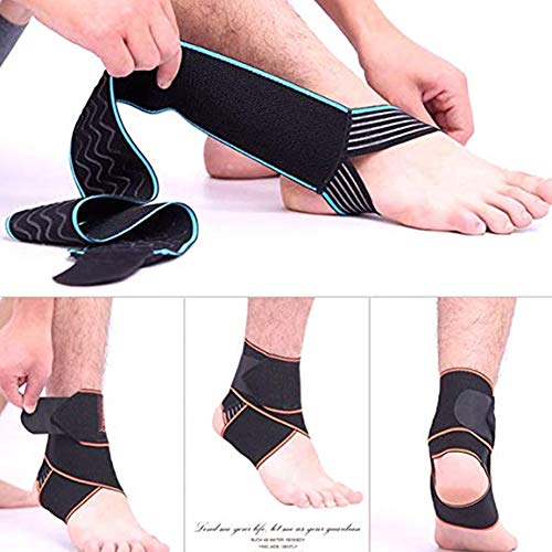 MEGODAY Ankle Brace for Men & Women,Adjustable Compression Ankle Support Wrap,Antiskid Ankle Strap,One Size