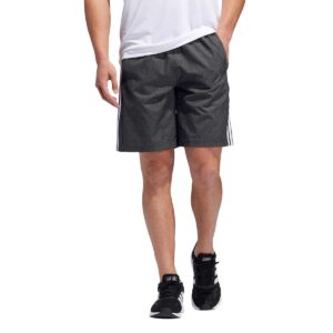 adidas men’s woven active short (medium, black/white stripe)