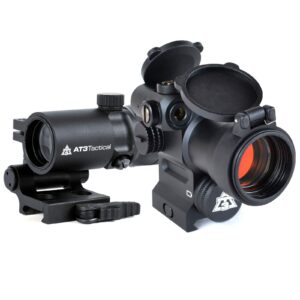 at3 4x magnified red dot with laser sight kit - 2 moa red dot with laser sight and 4x magnifier