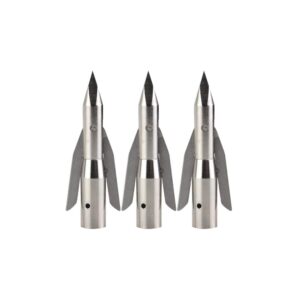 sharrow 6/12 pcs archery bowfishing broadheads stainless steel arrowhead arrow point hunting broadheads 288 grain 2 blades screw in arrow tips (6 pcs)