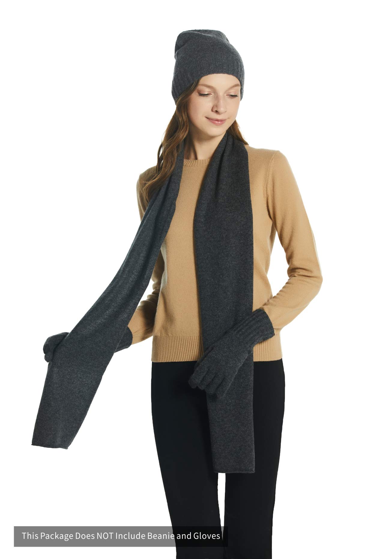 EURKEA 100% Cashmere Winter Scarf in Solid Colors with Gift Box for Women, Warm & Soft & Lightweight, Gift Ready