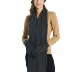 EURKEA 100% Cashmere Winter Scarf in Solid Colors with Gift Box for Women, Warm & Soft & Lightweight, Gift Ready