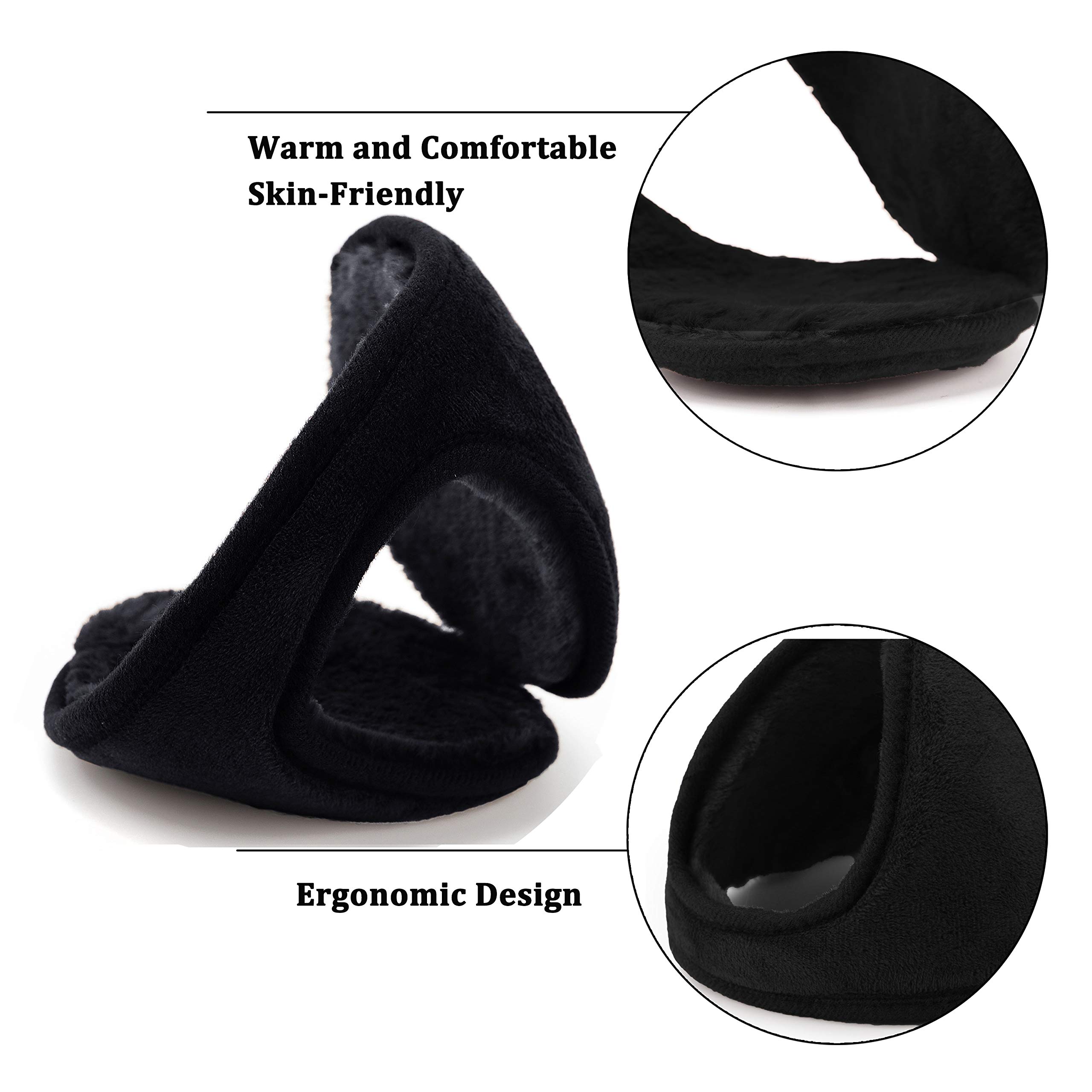 HIG Ear Warmers for Men & Women Classic Fleece Unisex Winter Warm Earmuffs