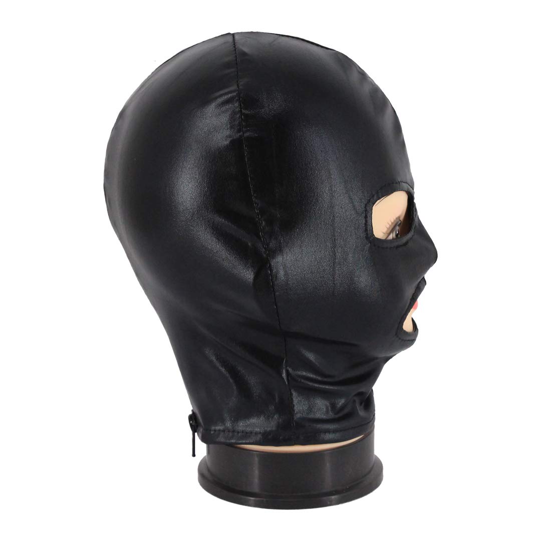 Vimoisa Metallic Cycling Face Neck Mask Hat Ultra Balaclava Hood(Black)