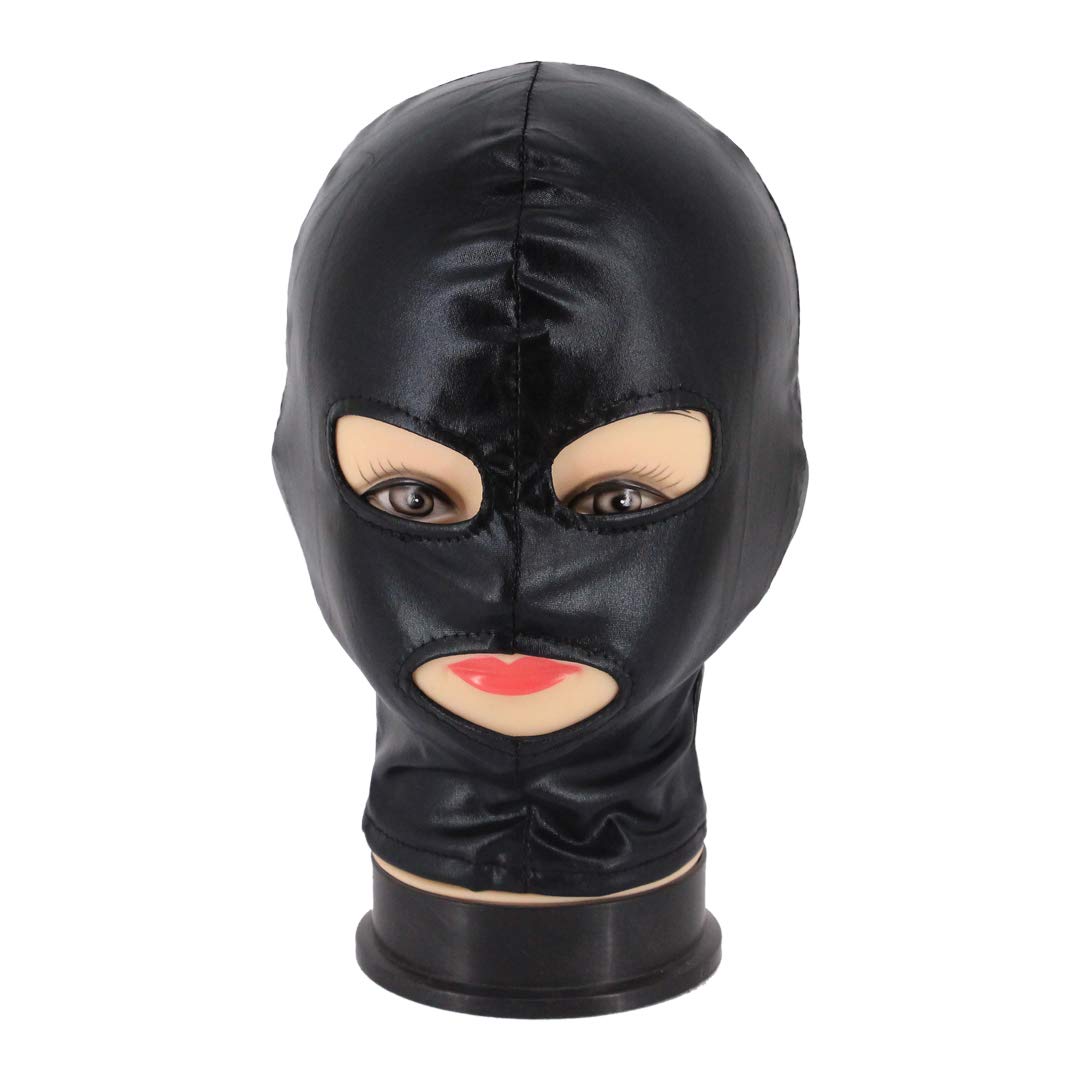 Vimoisa Metallic Cycling Face Neck Mask Hat Ultra Balaclava Hood(Black)