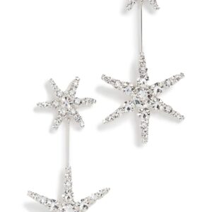 Jennifer Behr Women's Estee Earrings, Crystal, Clear, Silver, One Size