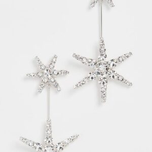 Jennifer Behr Women's Estee Earrings, Crystal, Clear, Silver, One Size