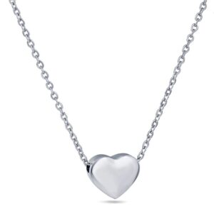 minijewelry love heart necklace for women wife family christmas anniversary birthday choker stainless steel silver