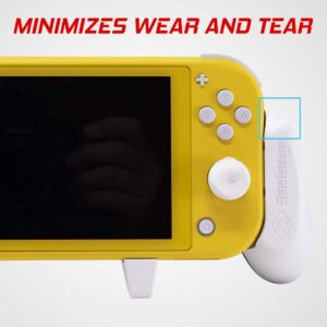 Satisfye - ZenGrip Go Elite Bundle (Lite), Accessories Compatible with Nintendo Switch Lite - Bundle Includes: Grip, Elite Case, Low Profile A-C USB Cable. Bonus: 2 Thumbsticks (Gray)