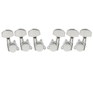 musiclily pro 3x3 guitar locking tuners tuning pegs keys machine heads set for les paul electric or acoustic guitar, chrome