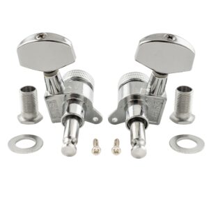 Musiclily Pro 3x3 Guitar Locking Tuners Tuning Pegs Keys Machine Heads Set for Les Paul Electric or Acoustic Guitar, Chrome