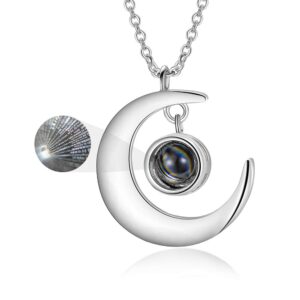 soulmeet sterling silver moon necklace with i love you in 100 languages projection jewelry gifts for wife mom daughter sister