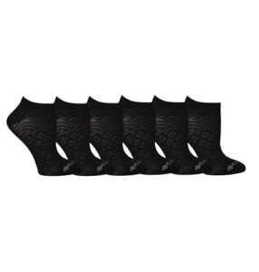 columbia women's 6-pair mesh lightweight no show socks, 4-10 hiking socks, black