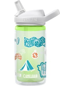 camelbak eddy+ kids insulated bpa-free bottle, 14oz adventure map