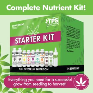 TPS Nutrients Complete Plant Nutrient Starter Kit, Fertilizer for Veg Through Bloom - Plus Guide and Foliar Spray Bottle