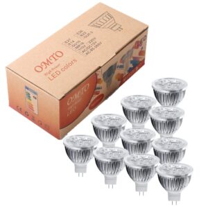 OMTO MR16/GU5.3 12V 4W LED Bulbs 40W Halogen Bulb Equivalent Spotlight Bulb for Landscape light Office Home Improvement (Warm White 3000K, 10pcs)