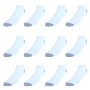 Hanes mens X-temp Lightweight Low Cut Socks, 12-pair Pack Casual Sock, White, 6 12 US